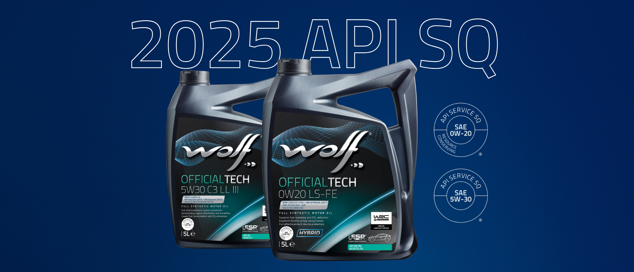 Wolf Lubricants leads with API SQ and ILSAC GF-7 Certified Engine Oils